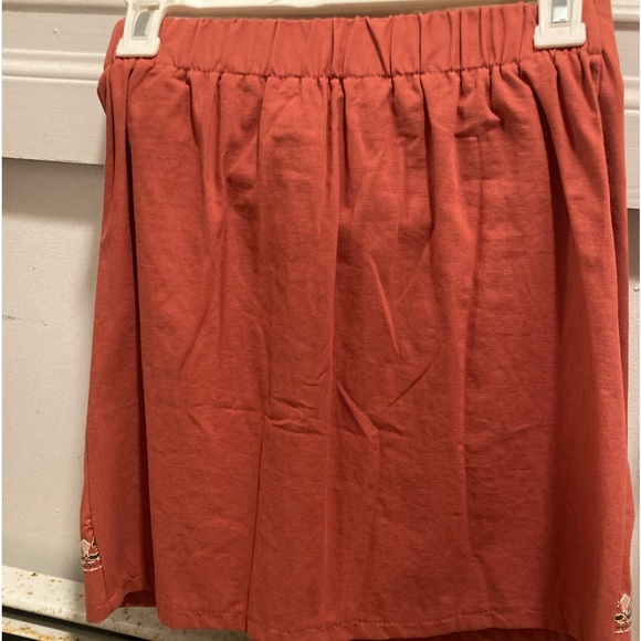 Skirts | Nwt Rust Orange Floral Pattern Skirt | Poshmark